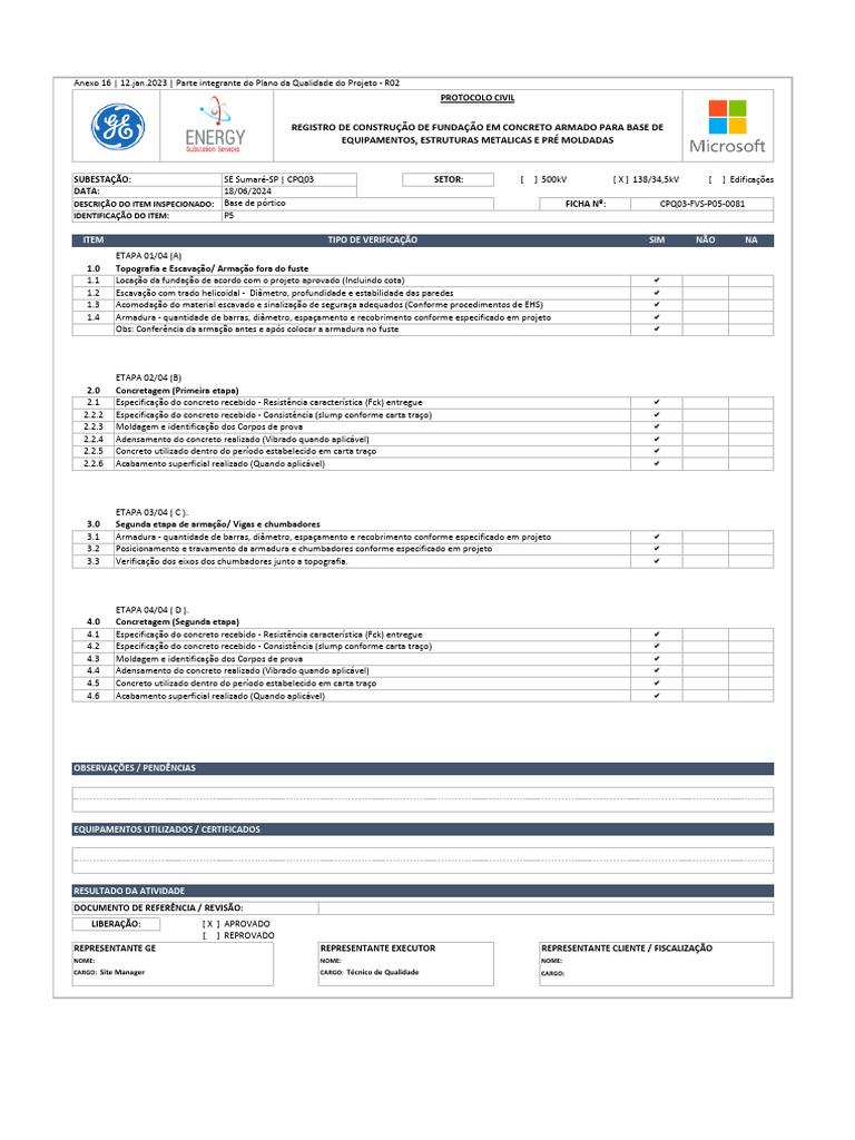 Protocolo Civil - P5 | PDF | Concreto