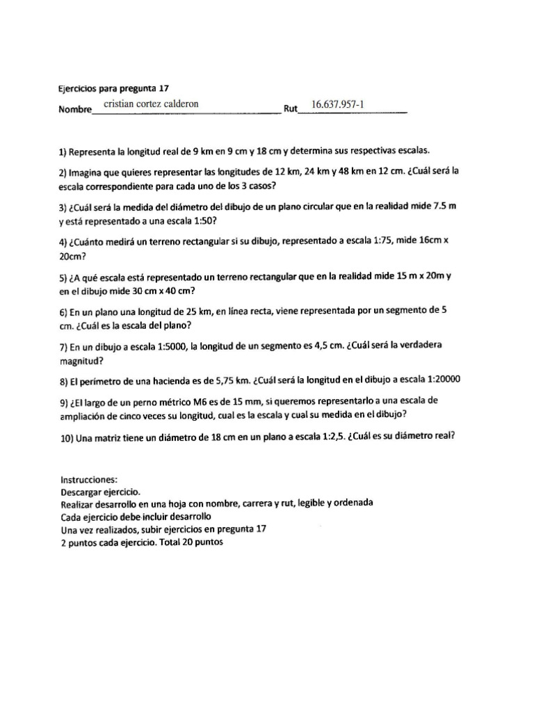 Desarrollo Pregunta 17 Prueba 1 Topografiaa | PDF