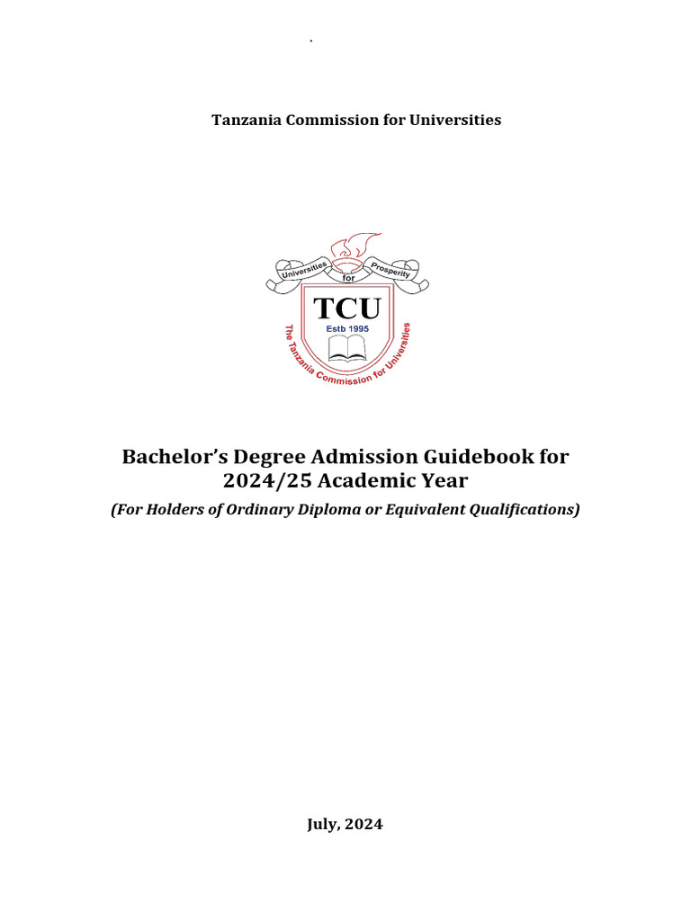 Admissions Guidebook For Holders of Diploma or Equivalent ...