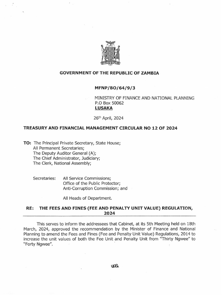 Fees and Fines Regulation 2024-1 | PDF
