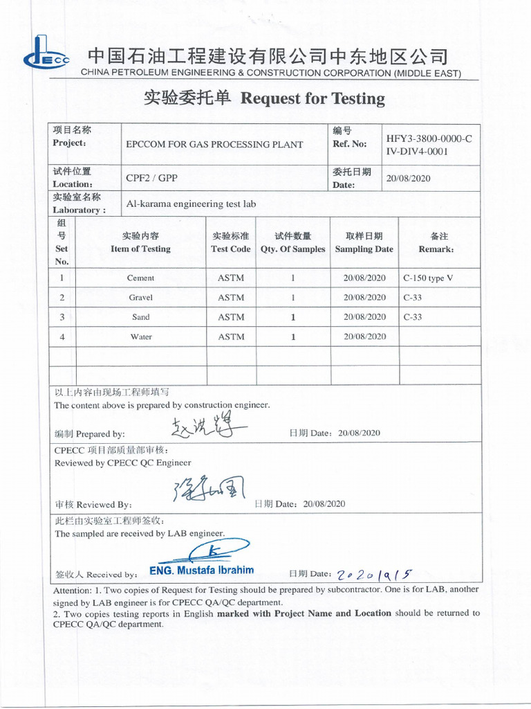 Concrete Materials Test Report | PDF
