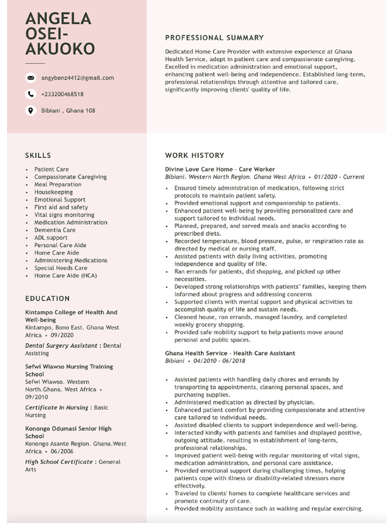Angela Resume | PDF