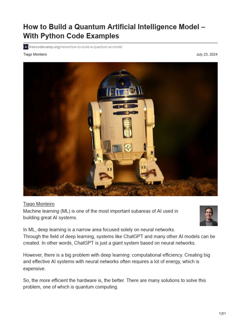 How To Build A Quantum Artificial Intelligence Model With Python Code ...
