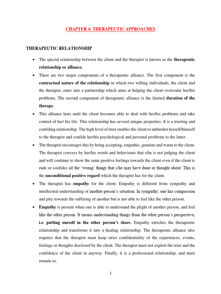 PSY CHP 5 XII - Therapeutic Approaches | PDF | Psychotherapy ...