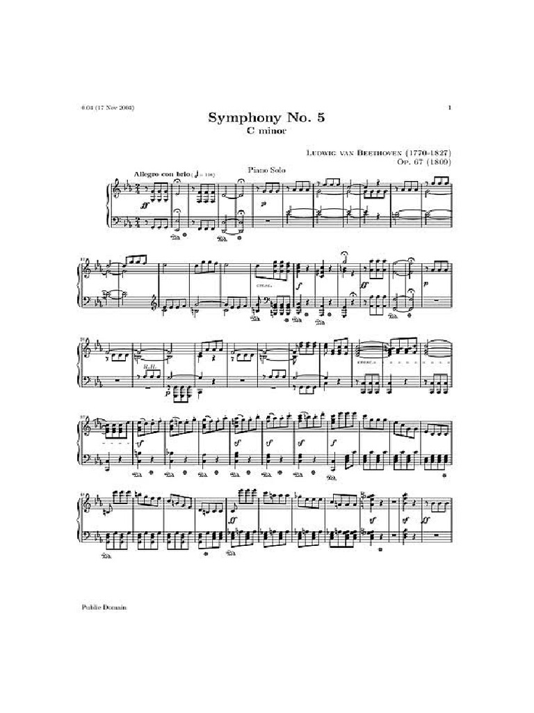 Sinfonia Número 5 | PDF