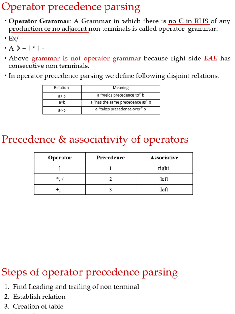 Operator Precendance | PDF | Applied Mathematics | Mathematical Relations