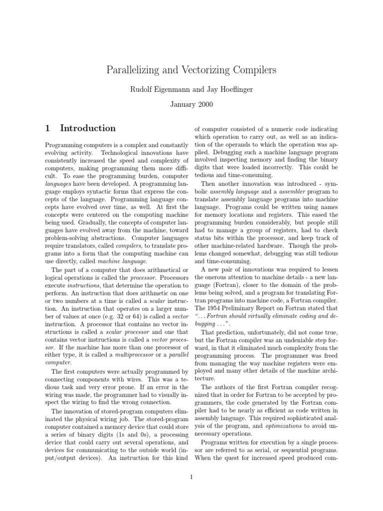 Module 7 Notes Parallelizing-Vectorizing | PDF | Parallel Computing ... Module 7 Notes Parallelizing-Vectorizing | PDF | Parallel Computing ...