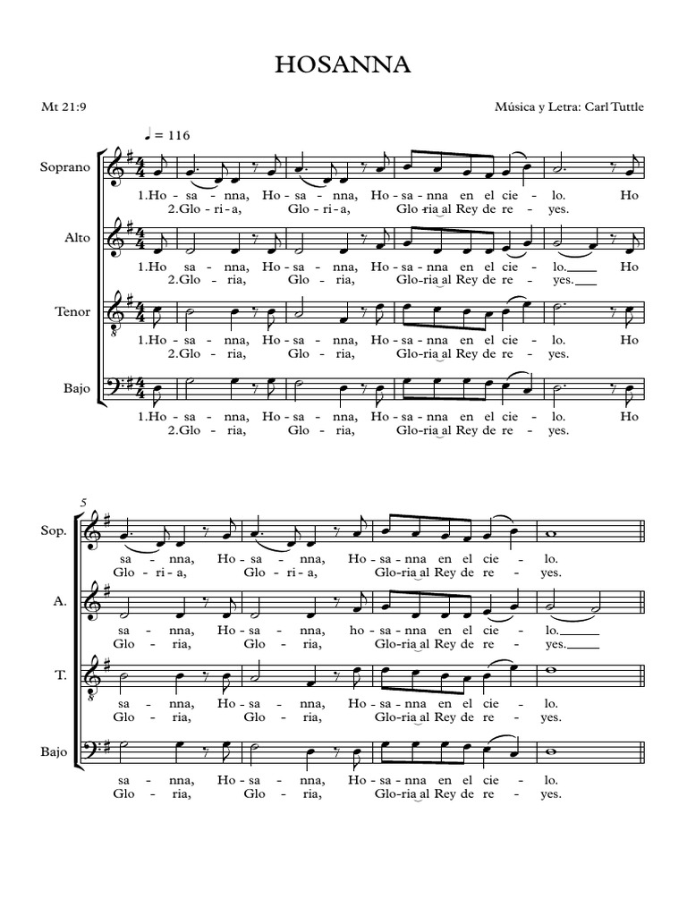 Hosanna en El Cielo | PDF