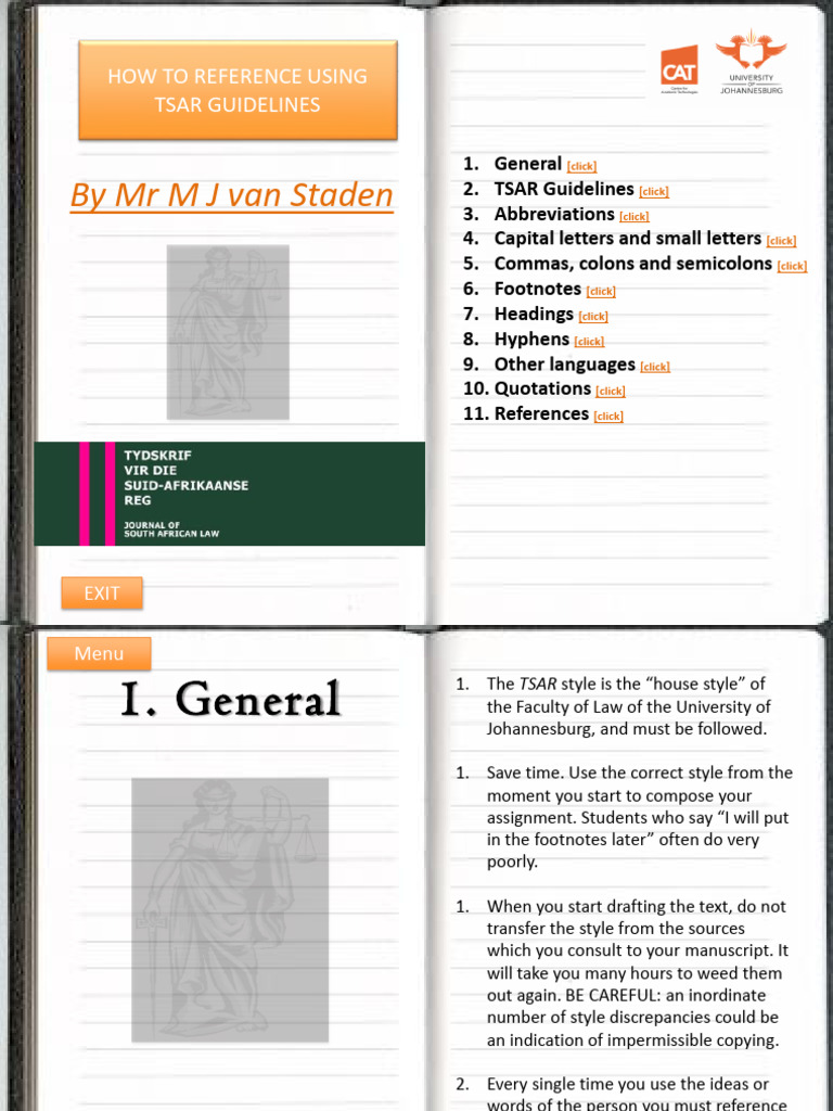 TSAR Guidelines - DR Van Staden | PDF | Judge | Comma