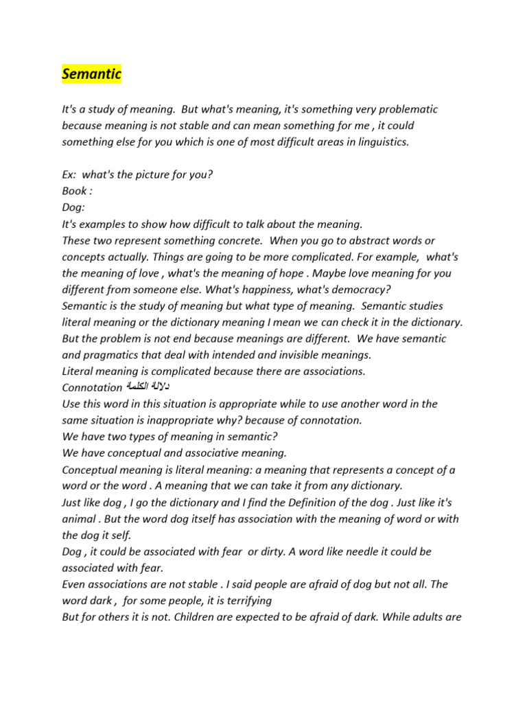 Semantic | PDF | Semantics | Verb