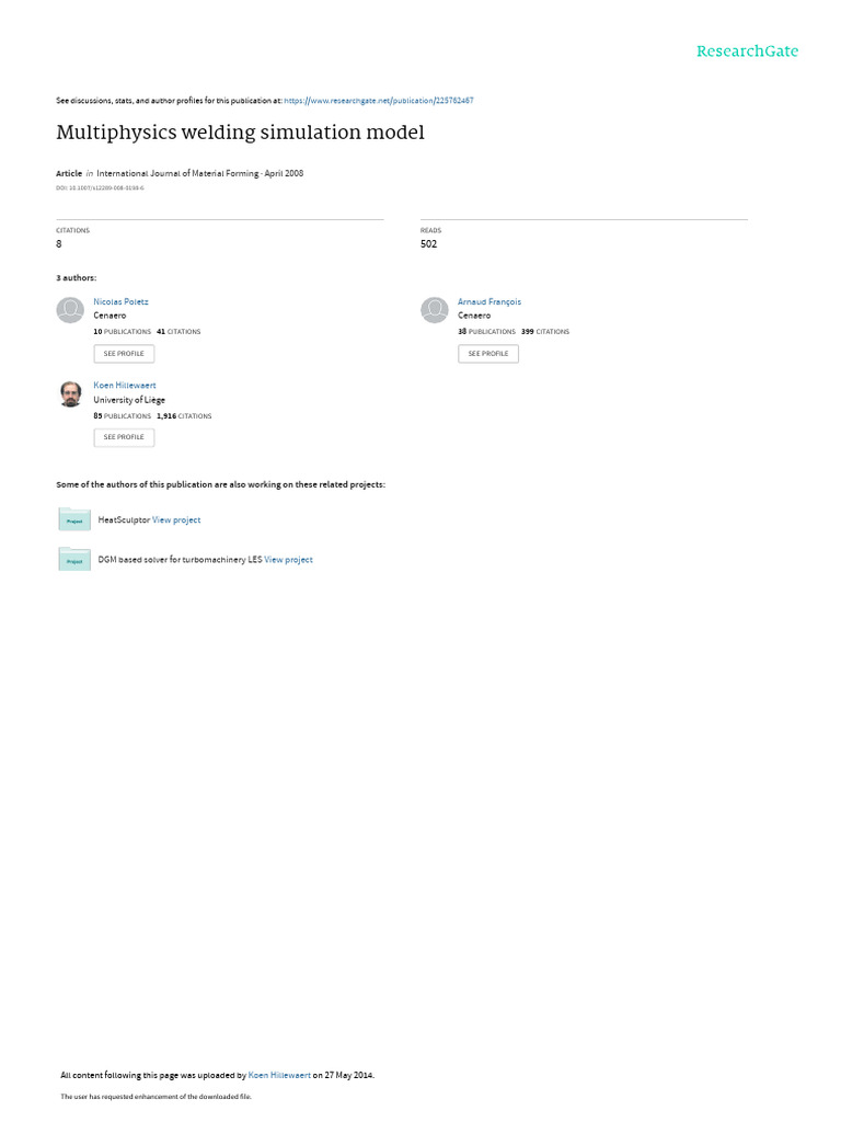 Multiphysics - Welding - Simulation - Model 2 | PDF | Heat Transfer ...