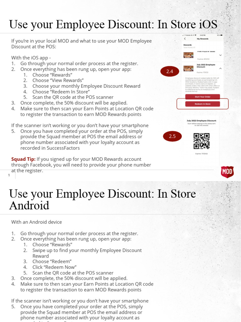 How To - User Your Employee Discount | PDF | Point Of Sale | Qr Code