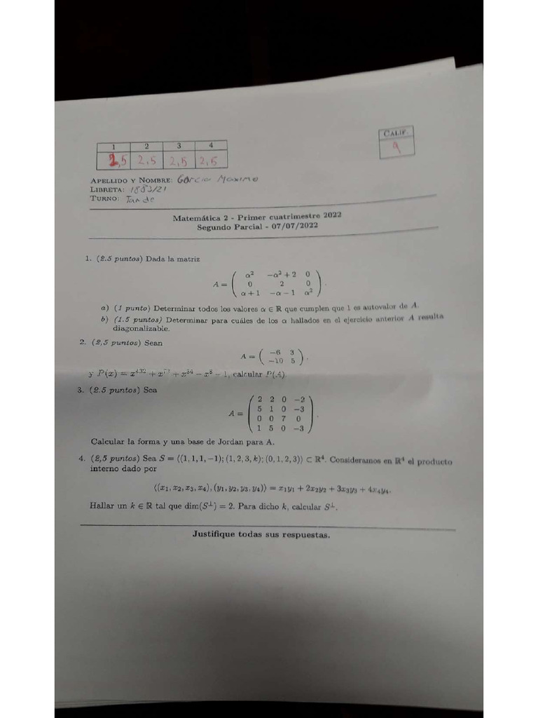 2parcial Mate2 | PDF