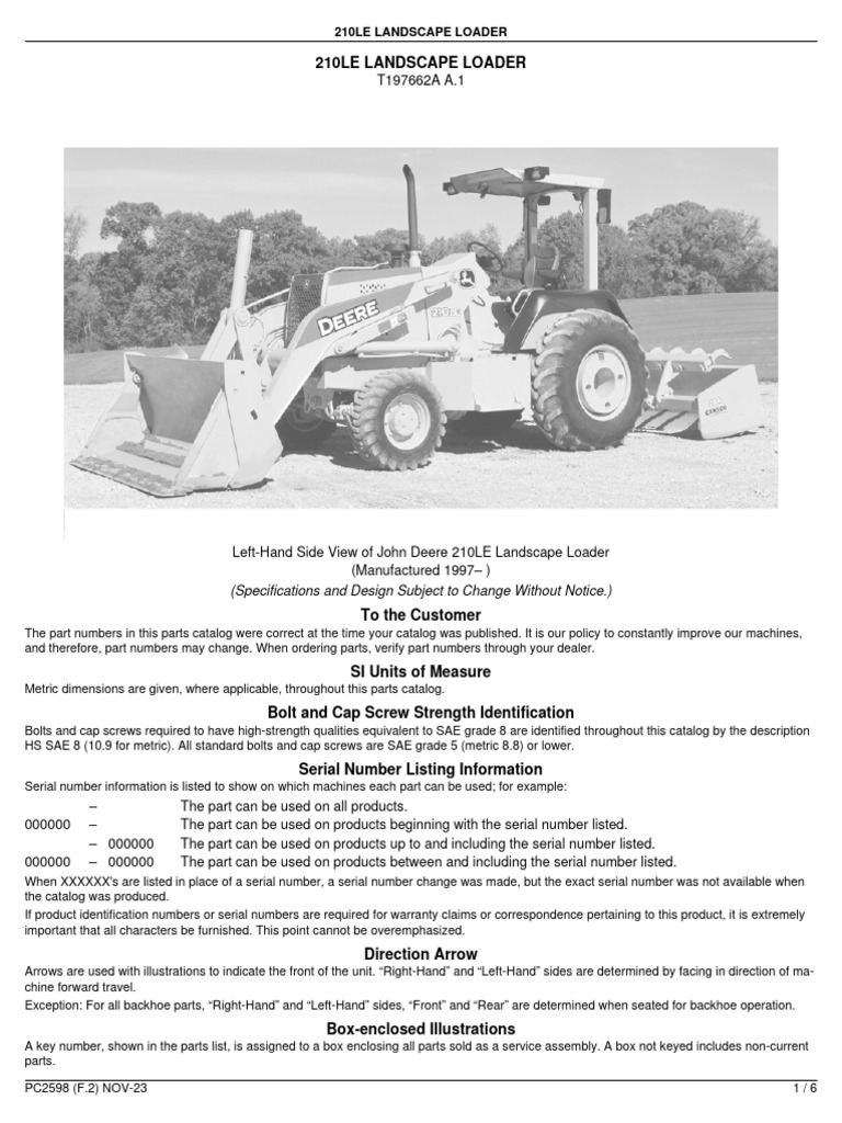210LE Landscape Loader Introduction | PDF | Screw | Loader (Equipment)