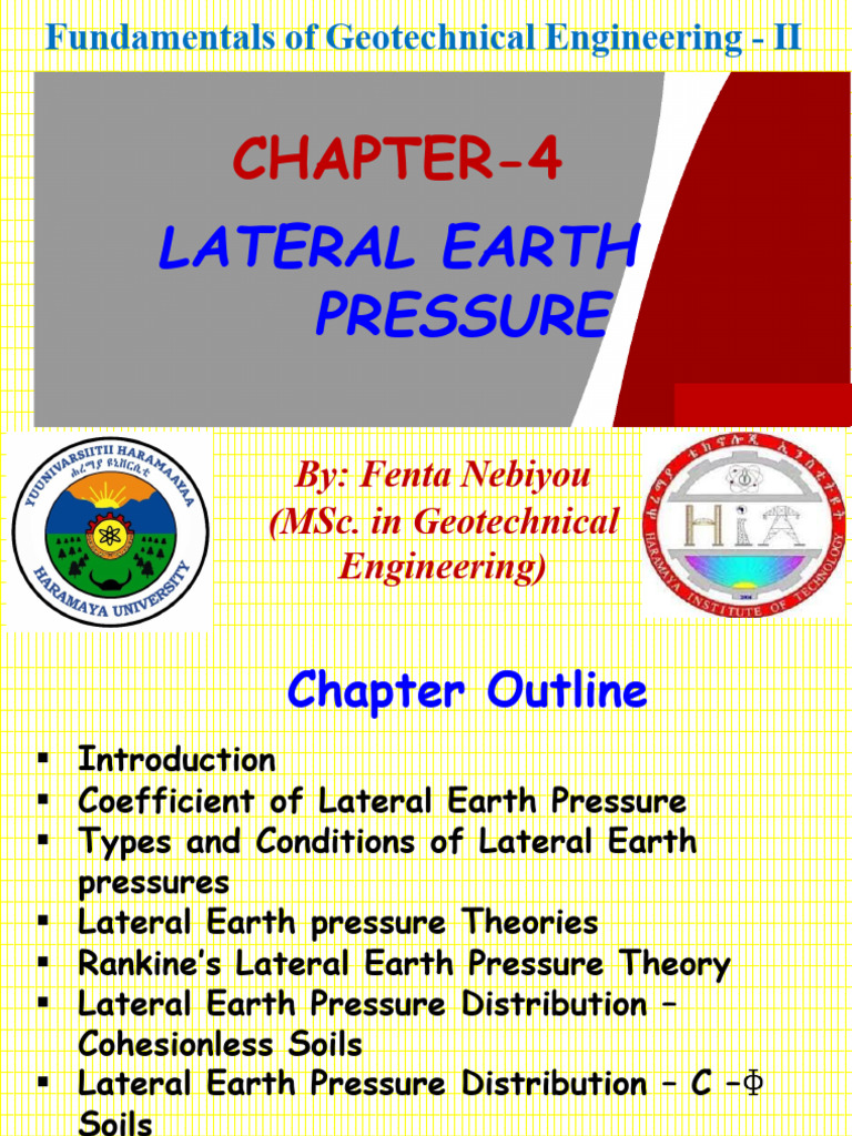 Chapter 4 Lateral Earth Pressure | PDF | Building Engineering | Classical Mechanics