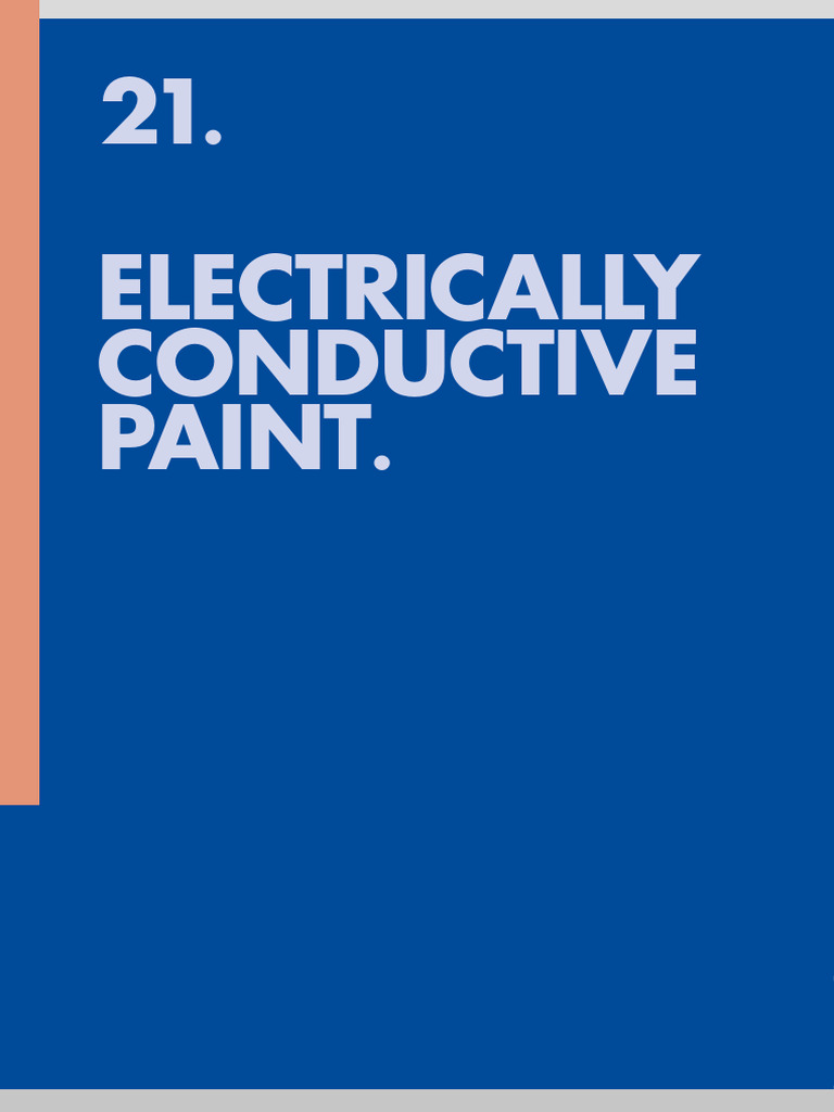 Electrically Conductive Paints | PDF | Paint | Electrical Resistivity And Conductivity