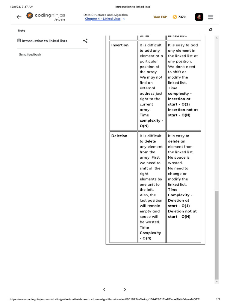 Introduction To Linked Lists 4 | PDF | Data | Algorithms And Data Structures
