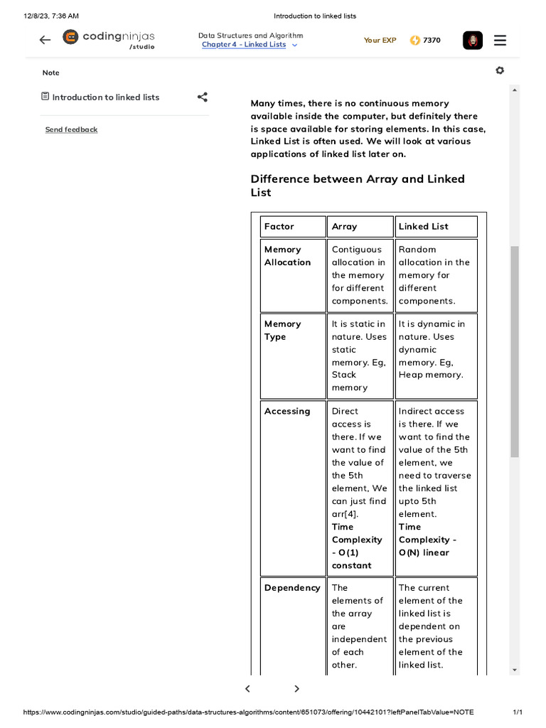 Linked Lists vs. Arrays Explained | PDF | Computing | Algorithms And ...
