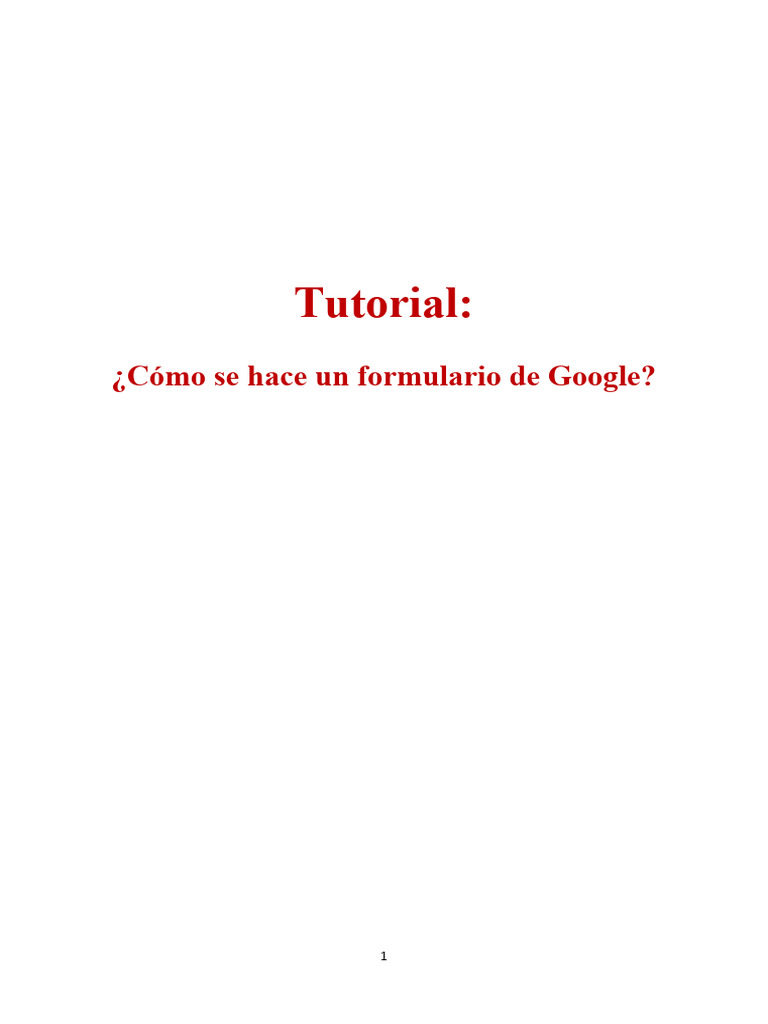 Tutorial Google Forms | PDF | Metodología de encuesta | Cuestionario