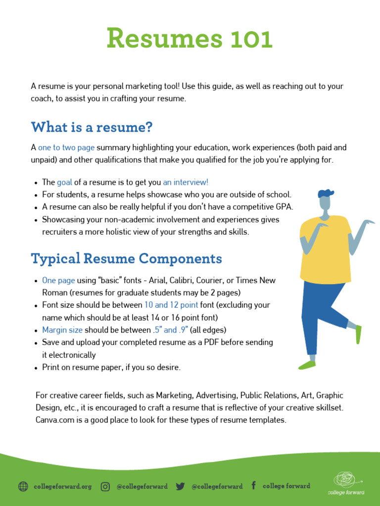 Resumes 101 v2 | PDF | Résumé | Internship