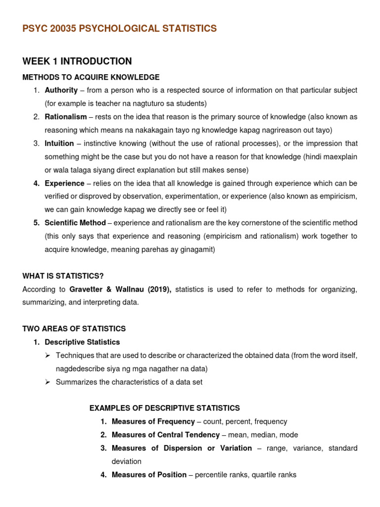 Introduction to Psychological Statistics | PDF | Sample Size ...