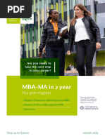 UJ MBA Catalogue | PDF | Master Of Business Administration | Bachelor's ...