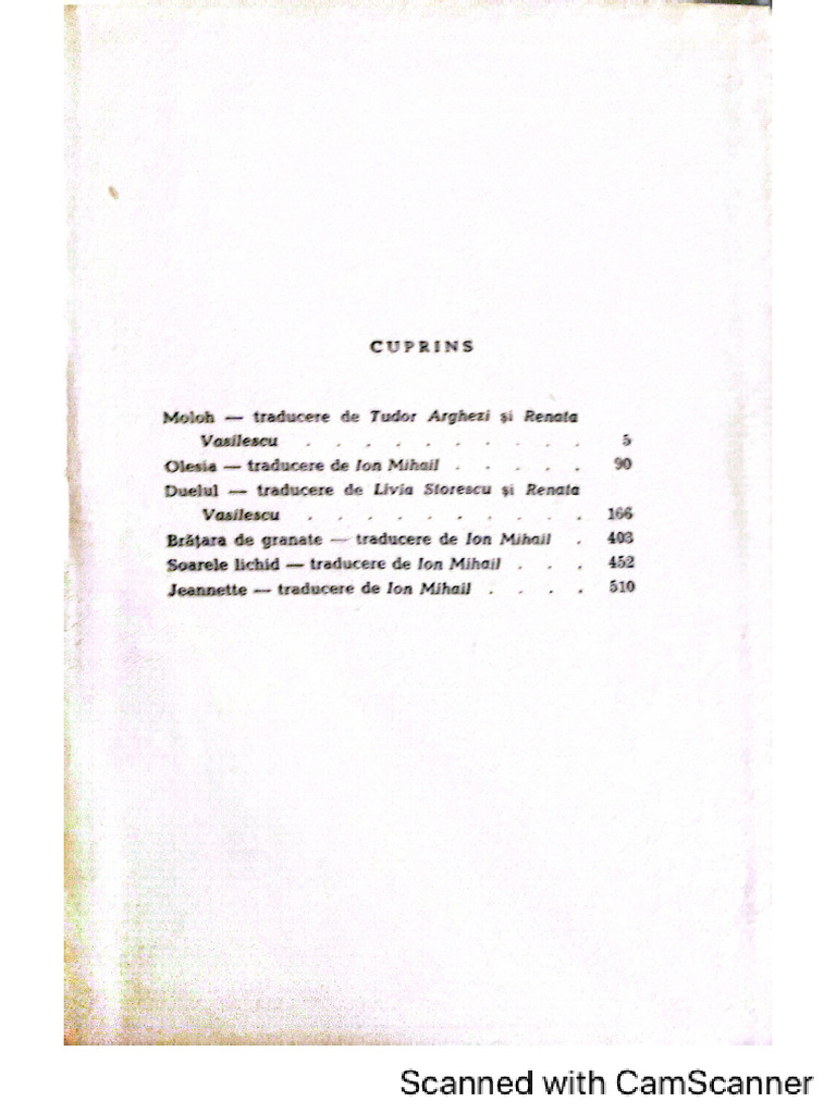 Kuprin Cuprins | PDF