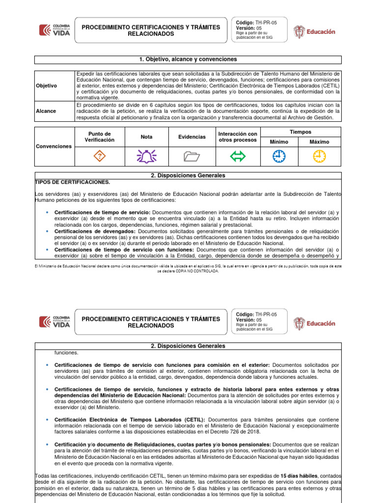 TH-PR-05 V5 Copia Controlada | Descargar gratis PDF | Gestión de ...