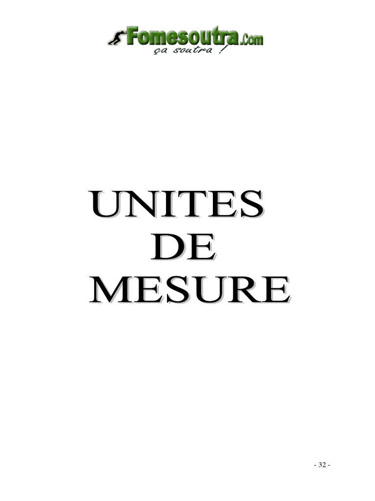Unités de mesure et conversions essentielles | PDF | Litre | Kilogramme