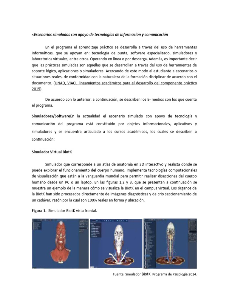Escenarios Simulados Con Apoyo de Tecnologías de Información y ...