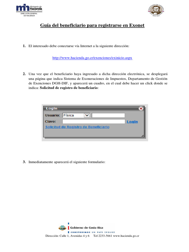 Guía para Registro en Exonet | PDF | Documento de identidad