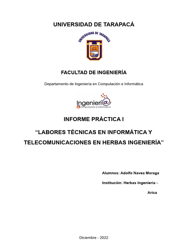 Informe De Practica Adolfo Navea Pdf Informática Punto De Acceso