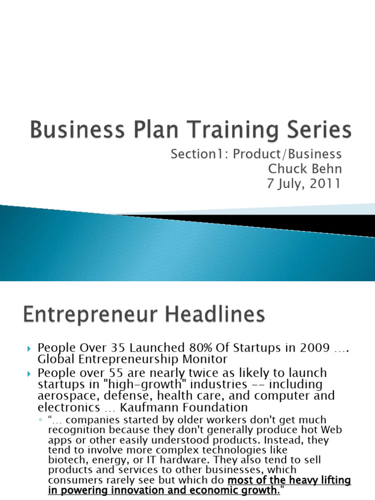 Business Plan Training Session 1 | PDF | Internet | Design For Six Sigma