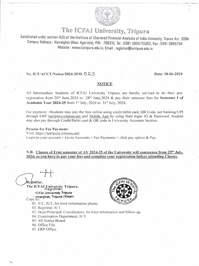 Registration Notice AY 2024 25 | PDF | Payments | Financial Services