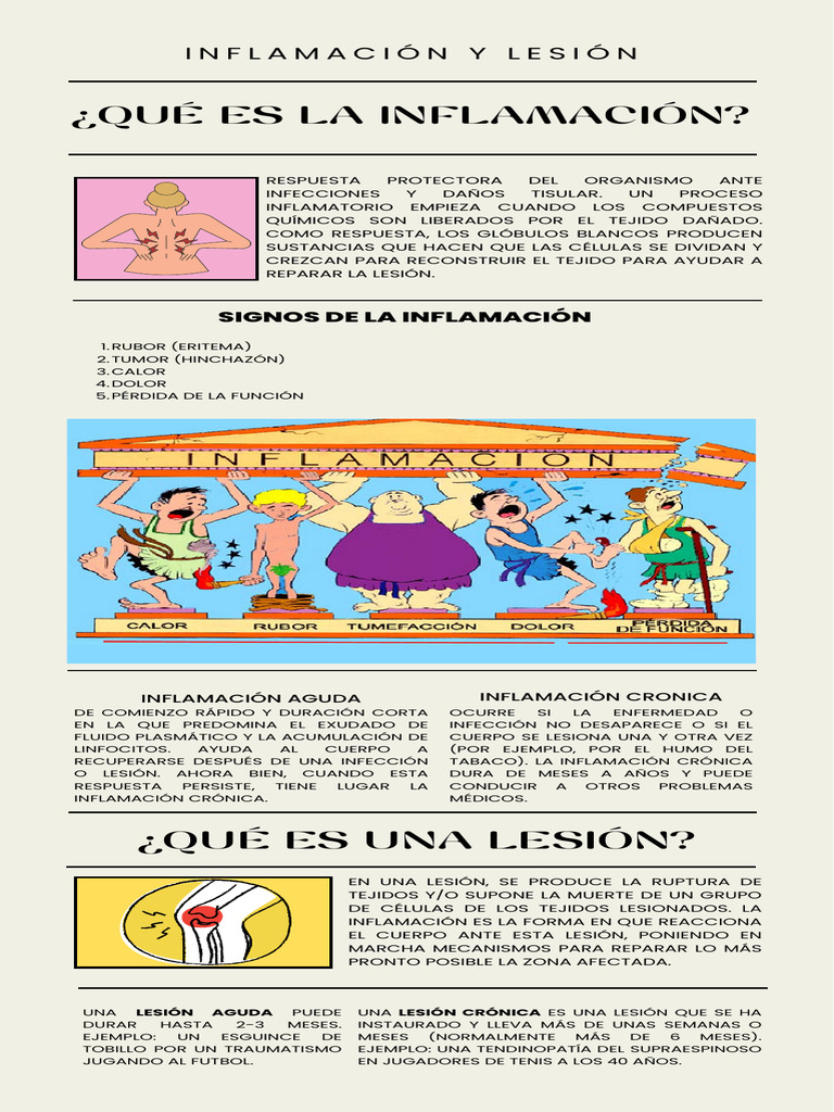 Infografía Proceso Inflamatorio | PDF | Salud y bienestar