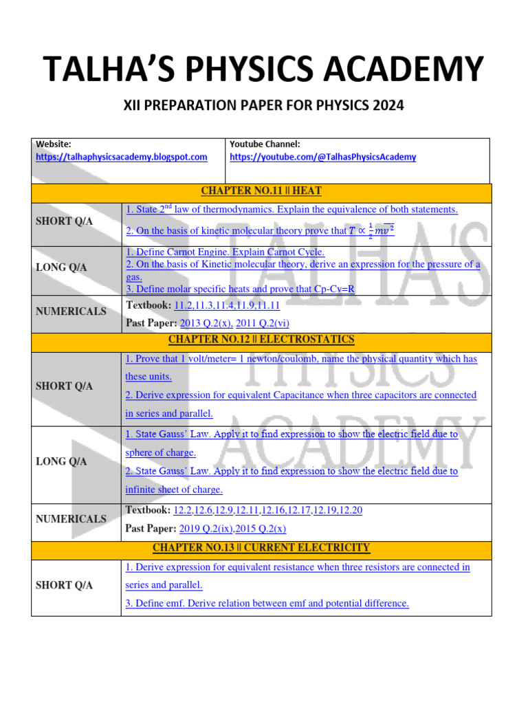 Xii Physics Target 2024 | PDF | Electric Field | Atoms