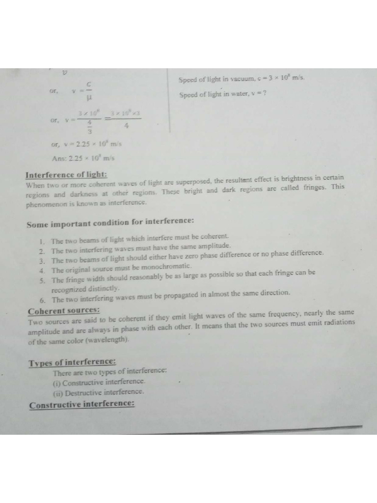 Interference & Coherent Source 2 | PDF