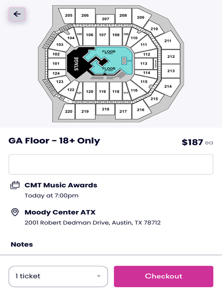 CMT Music Awards Austin Tickets - Moody Center ATX - 04072024 Vivid ...