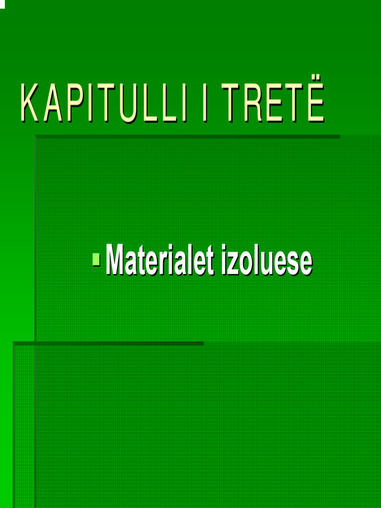 3 Materialet Izoluese | PDF