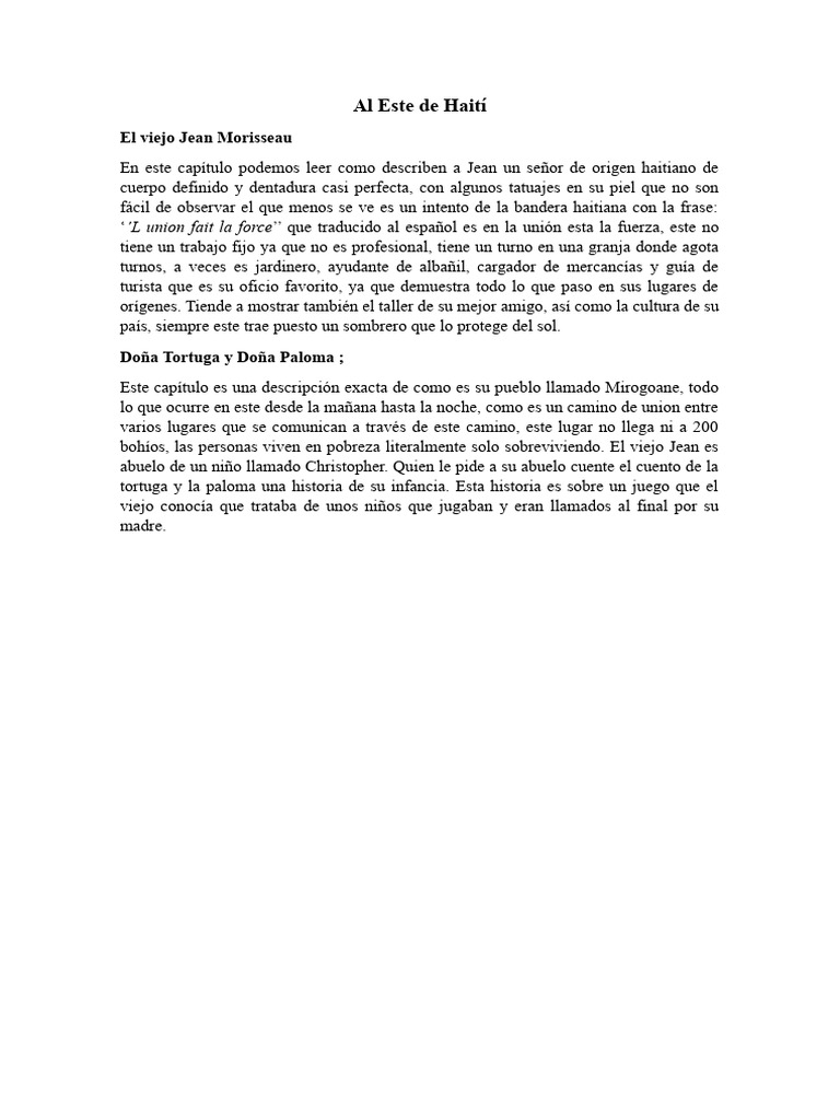 Al Este de Haití | PDF | Ficción general