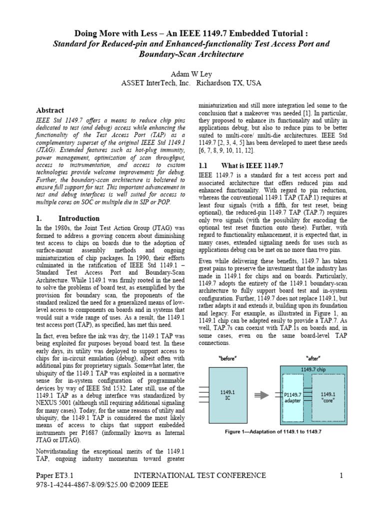 Ieee 1149 7 Embedded Tutorial | PDF | Electronics | Electronic Design