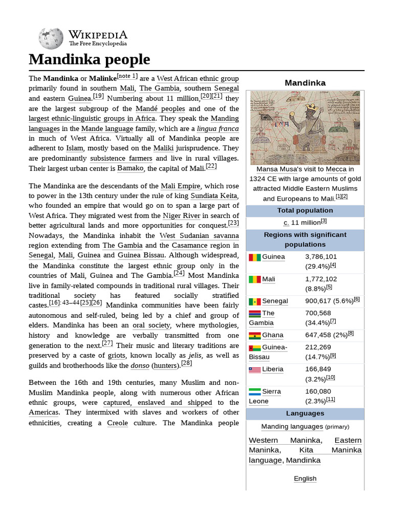 Mandinka People | PDF