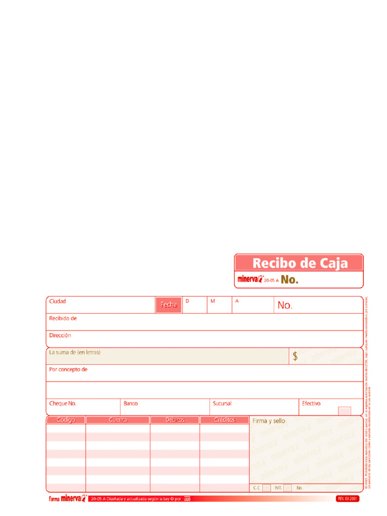 COMPROBANTE DE INGRESO Y RECIBO DE CAJA | PDF