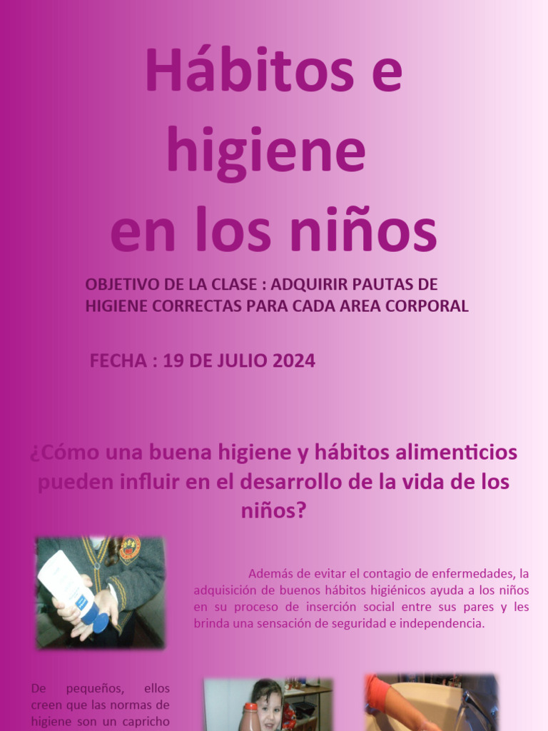 Higiene y Habitos en Los Niños | PDF | Higiene | Champú