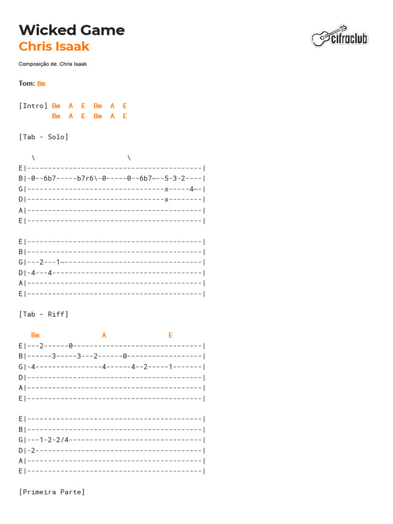 Chris Isaak - Wicked Game | PDF | American Songs | Rock Music