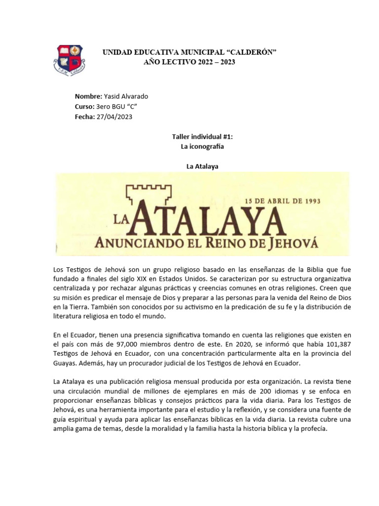 Atalaya | PDF | Biblia