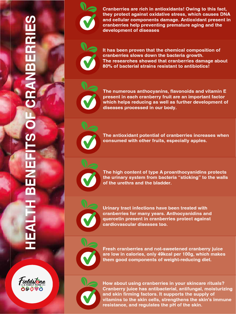 Cranberries: Health & Wellness Boost | PDF | Cranberry | Bacteria
