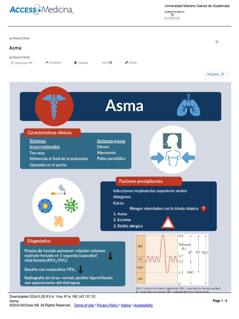 Asma: Guía de Primeros Auxilios | PDF