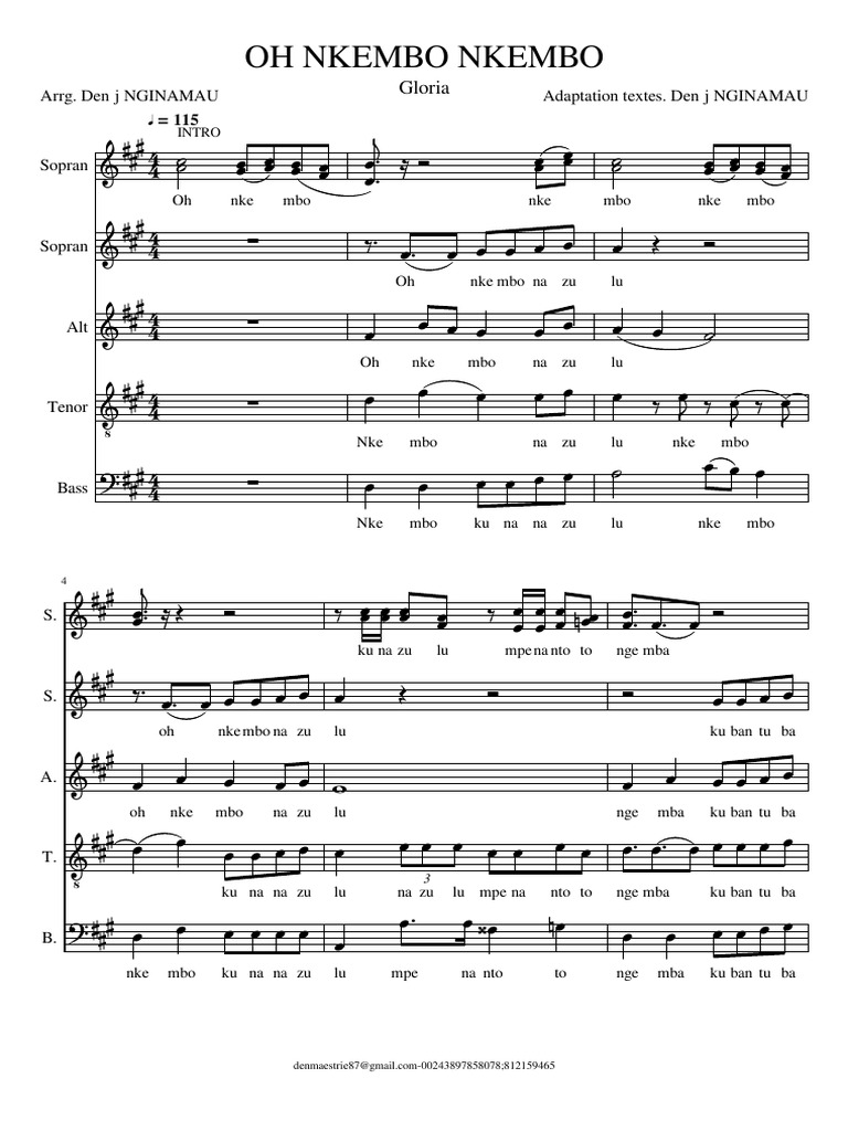 Oh Nkembo Nkembo Alleluia | PDF