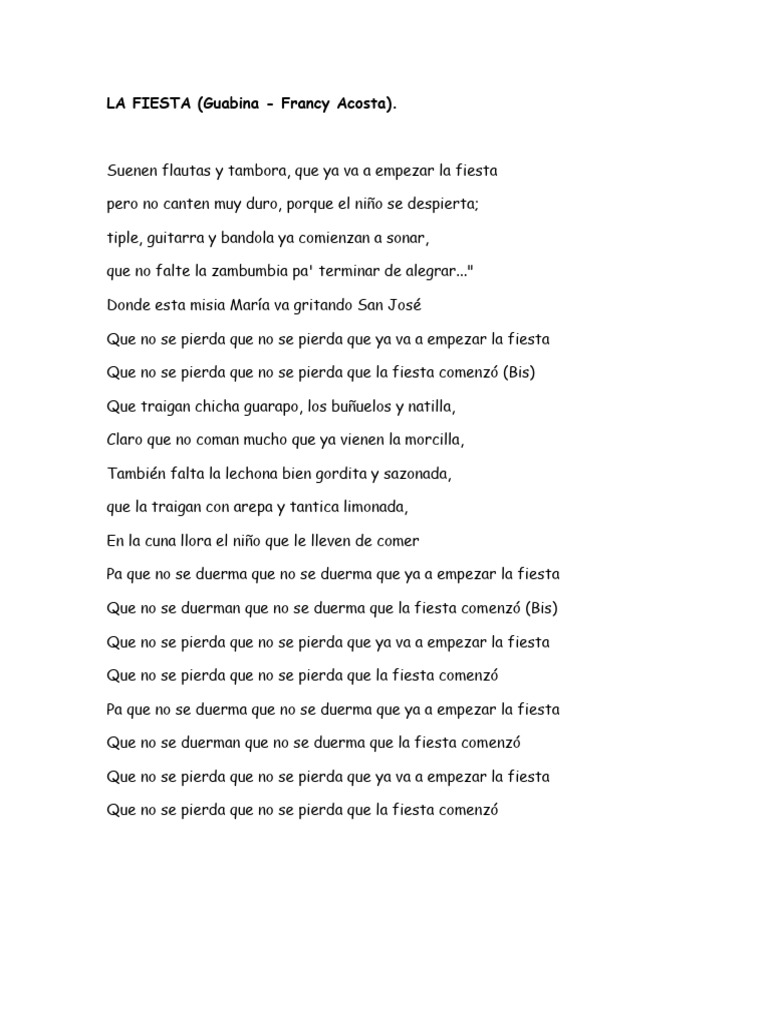 La Fiesta | PDF